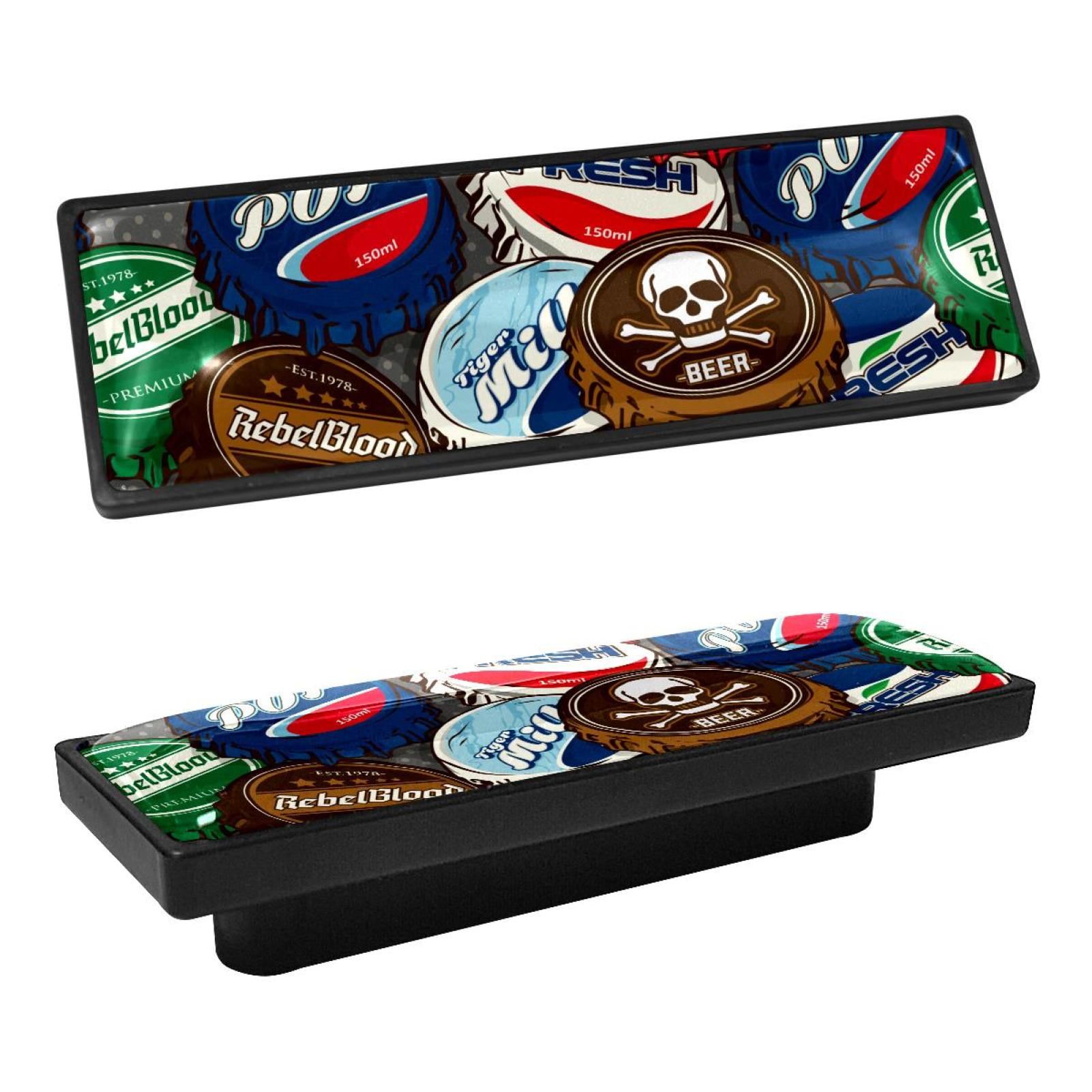 4 Pcs Rectangle Cabinet Handle Cupboard Knob Drawer Pulls Handle Cap ...