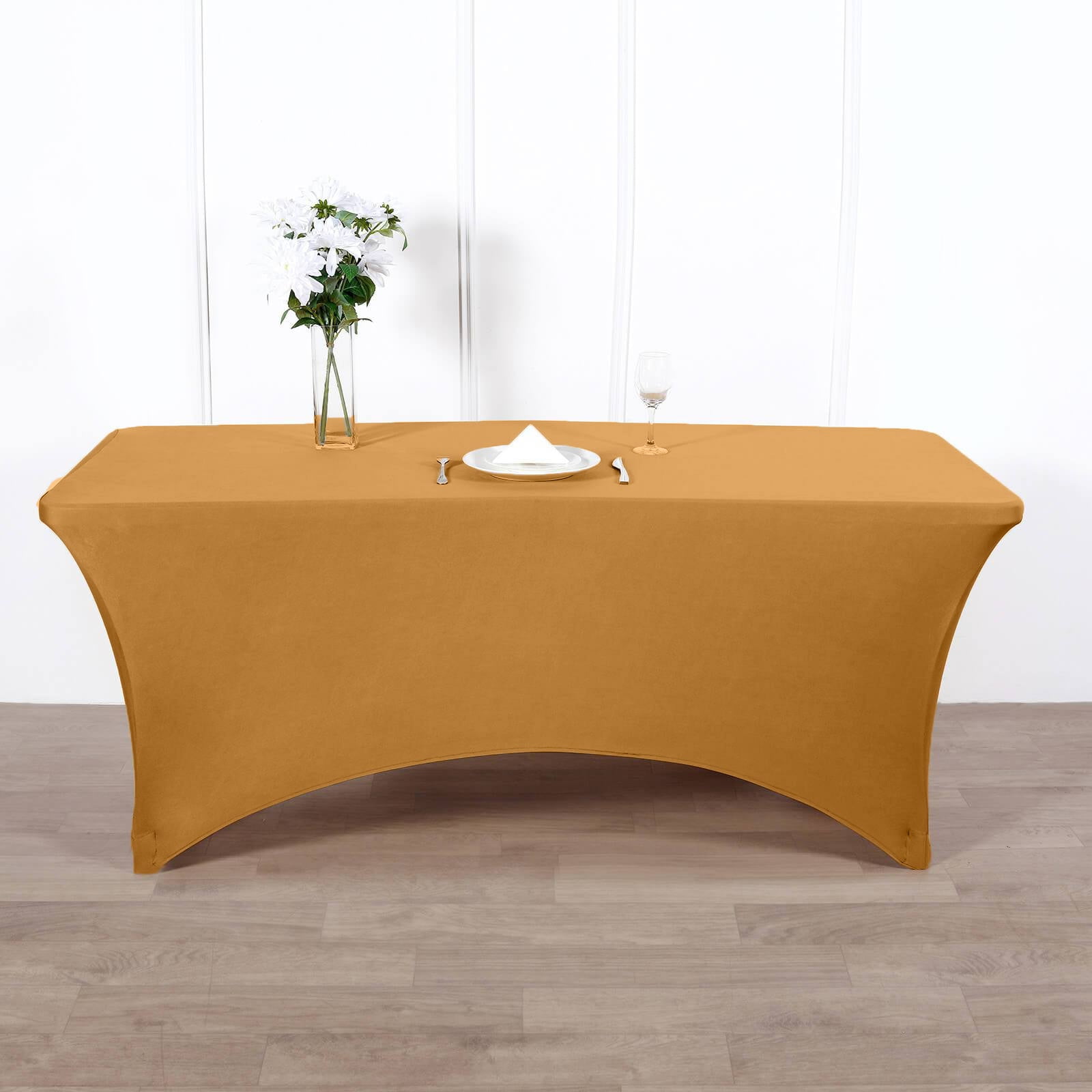 Efavormart 8FT Rectangular Stretch Spandex Tablecloth for Wedding ...