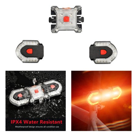 tail Light with Turn Signals 4 Light Modes USB Bright Rechargeable ...