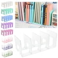 Agiufgs 4-Compartment Acrylic Book Organizer, Dual-Orientation Flexible ...