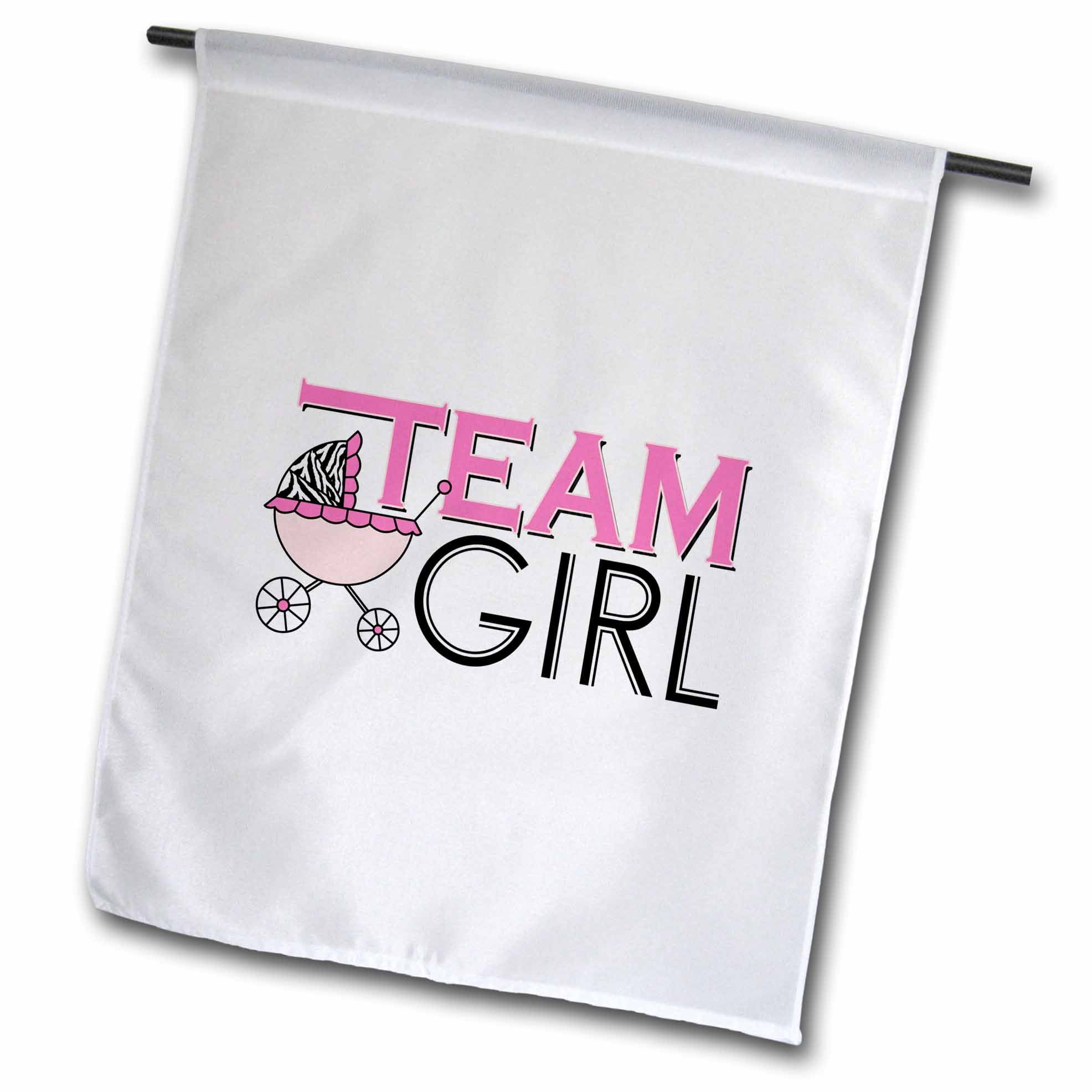 3dRose Gender Reveal Party - Team Girl Pink - Garden Flag, 18 by 27 ...