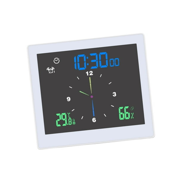 Alarm Clock Large LCD Screen Shower Wall Clock for Water Spray Wall ...
