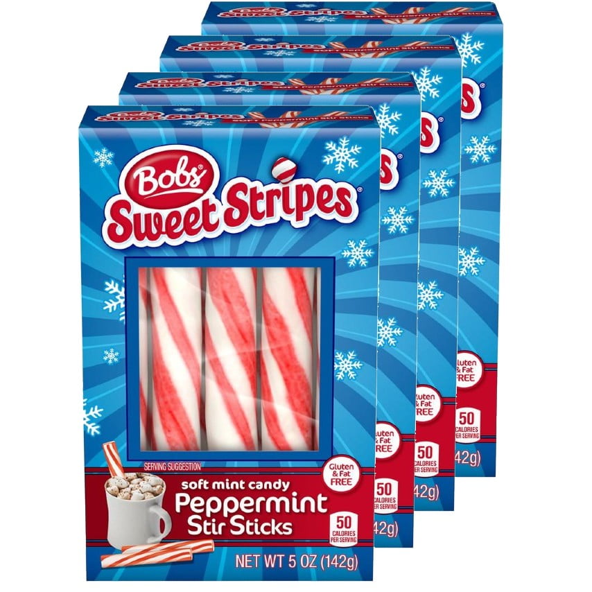 Bob's Sweet Stripes Soft Peppermint Stir Sticks - 5-oz. Box - Walmart.com