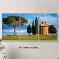 3pcs Rustic Hilltop Stone Church Canvas Art Prints – Unframed, High ...