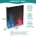 ALAZA Red Blue Flames Hardcover 3 Ring Binder 1.5" D-Rings with ...