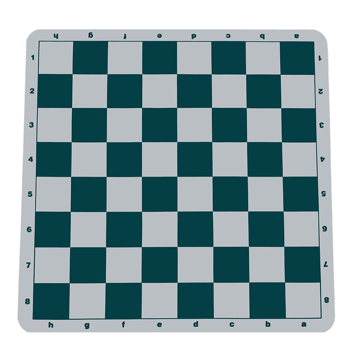 Green Silicone Tournament Chess Mat, 19.75" Board with 2.25" Squares ...