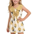 Dress for Girls Summer Print Sleeveless Button Vacation Style Princess ...