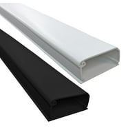 12' Cable Cover Management Raceway Kit by Edison Supply (Black ...