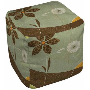 Thumbprintz Funky Flowers Pouf, 18" x 18" x 18" - Walmart.com