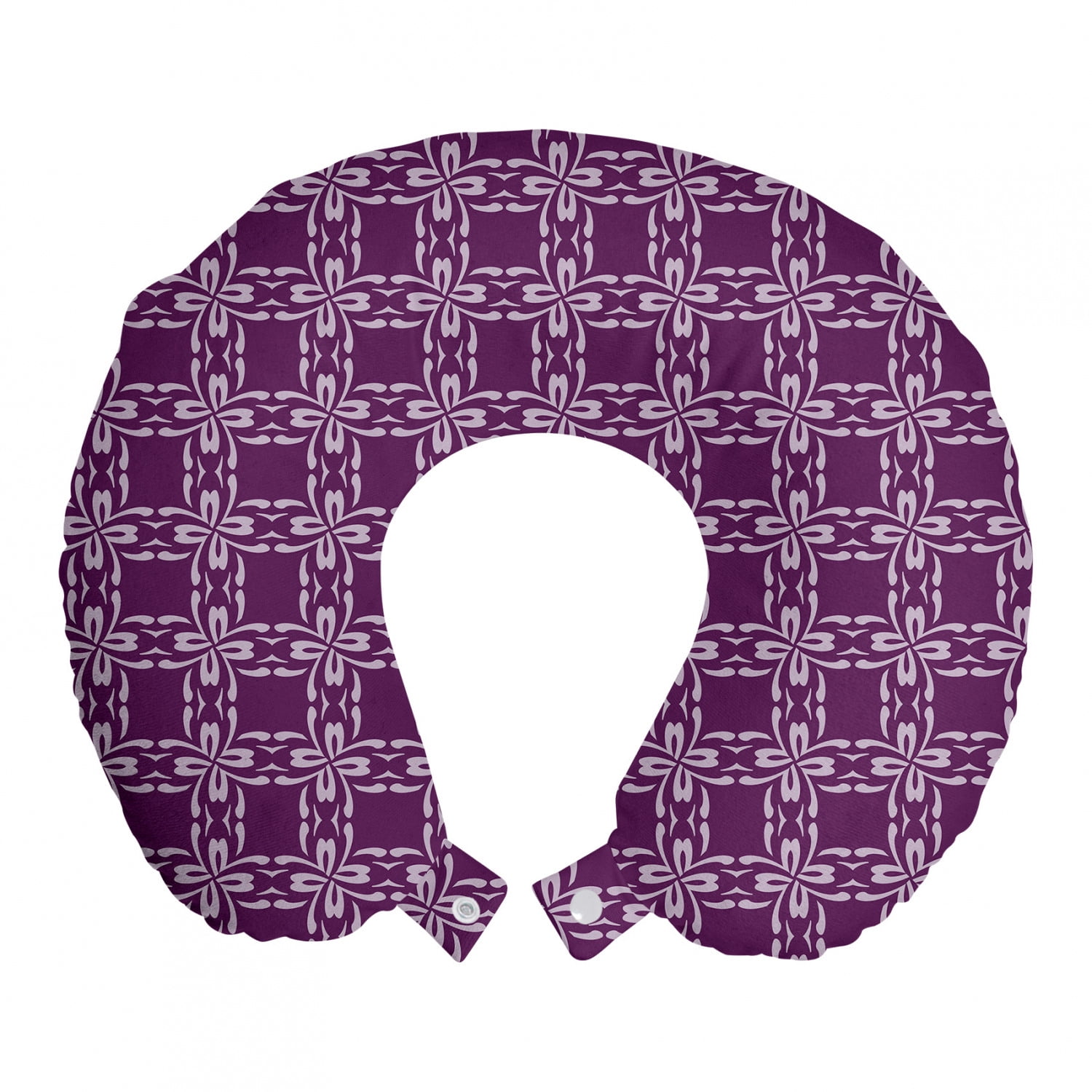 Abstract Travel Pillow Neck Rest, Vertical and Horizontal Floral ...