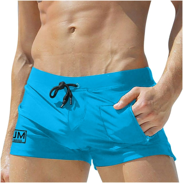 Asdoklhq Swim Trunks For Men Mens Low Waist Front Pocket Sex Plus Size