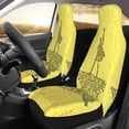 2 Pcs Hamil-,Ton Star Music0l Car Seat Covers Cartoon Car Interior Seat ...