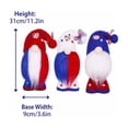 4th of July Patriotic Gnome Dolls, 3pcs Red White Blue Tomte, Handmade ...