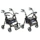 Drive Medical Duet Dual Function Transport Wheelchair Rollator Rolling ...