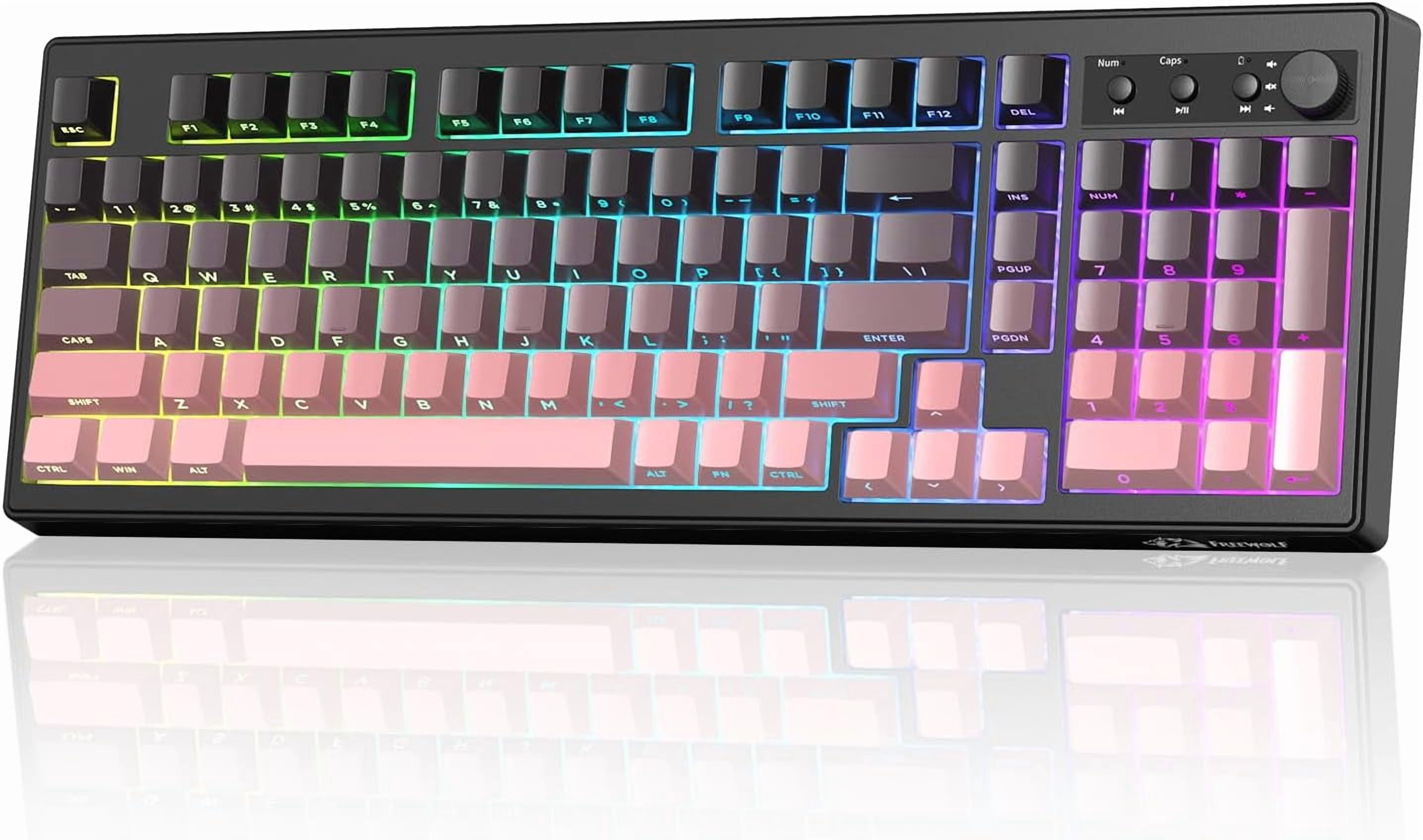 TEMOGU-K100 Wireless Gaming Keyboard,99 Keys Tri-Mode BT/2.4GHz/USB-C ...
