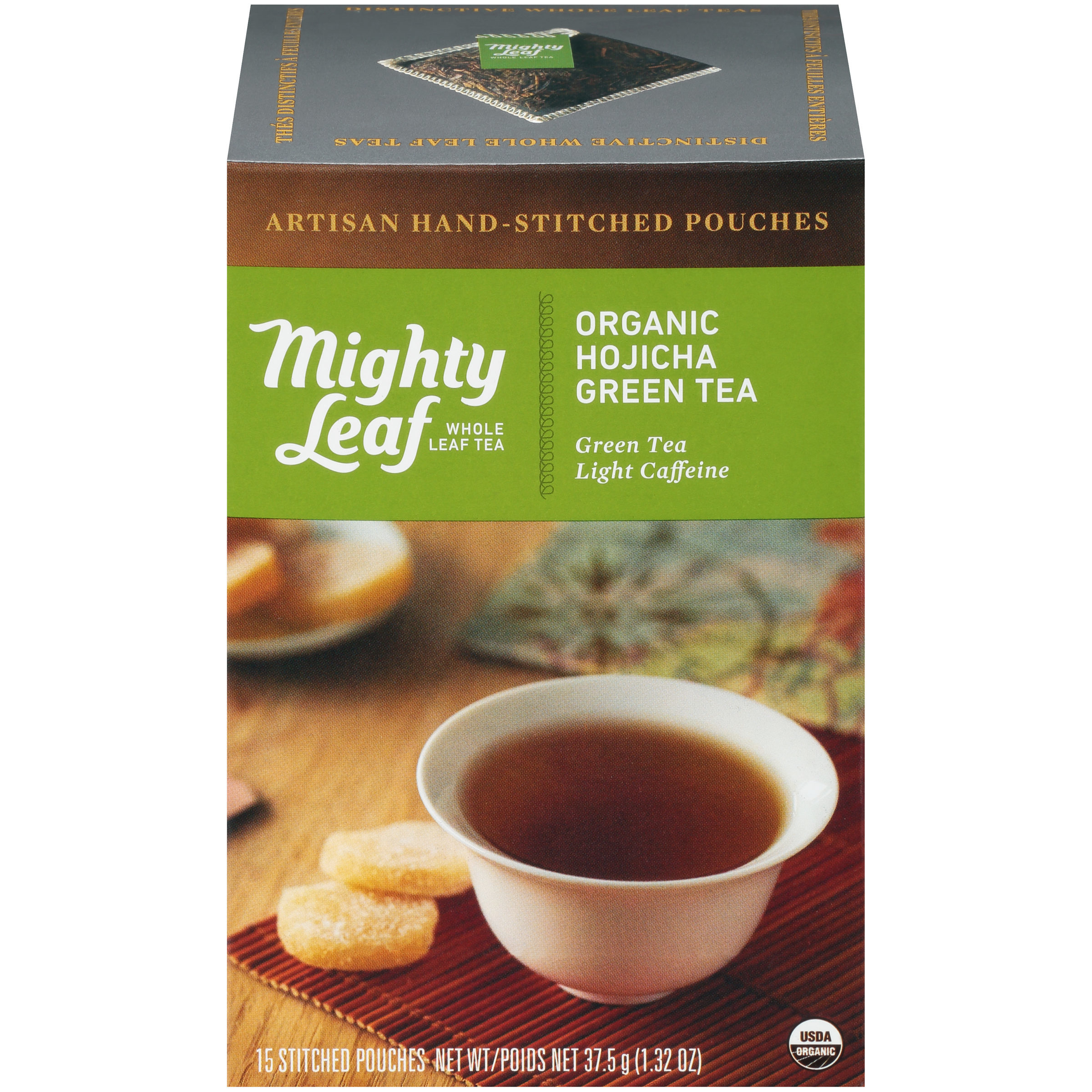 Mighty Leaf Organic Hojicha Green Tea Whole Leaf Tea Stitched Pouches mighty-leaf-organic-hojicha-green-tea-whole-leaf-tea-stitched-pouches