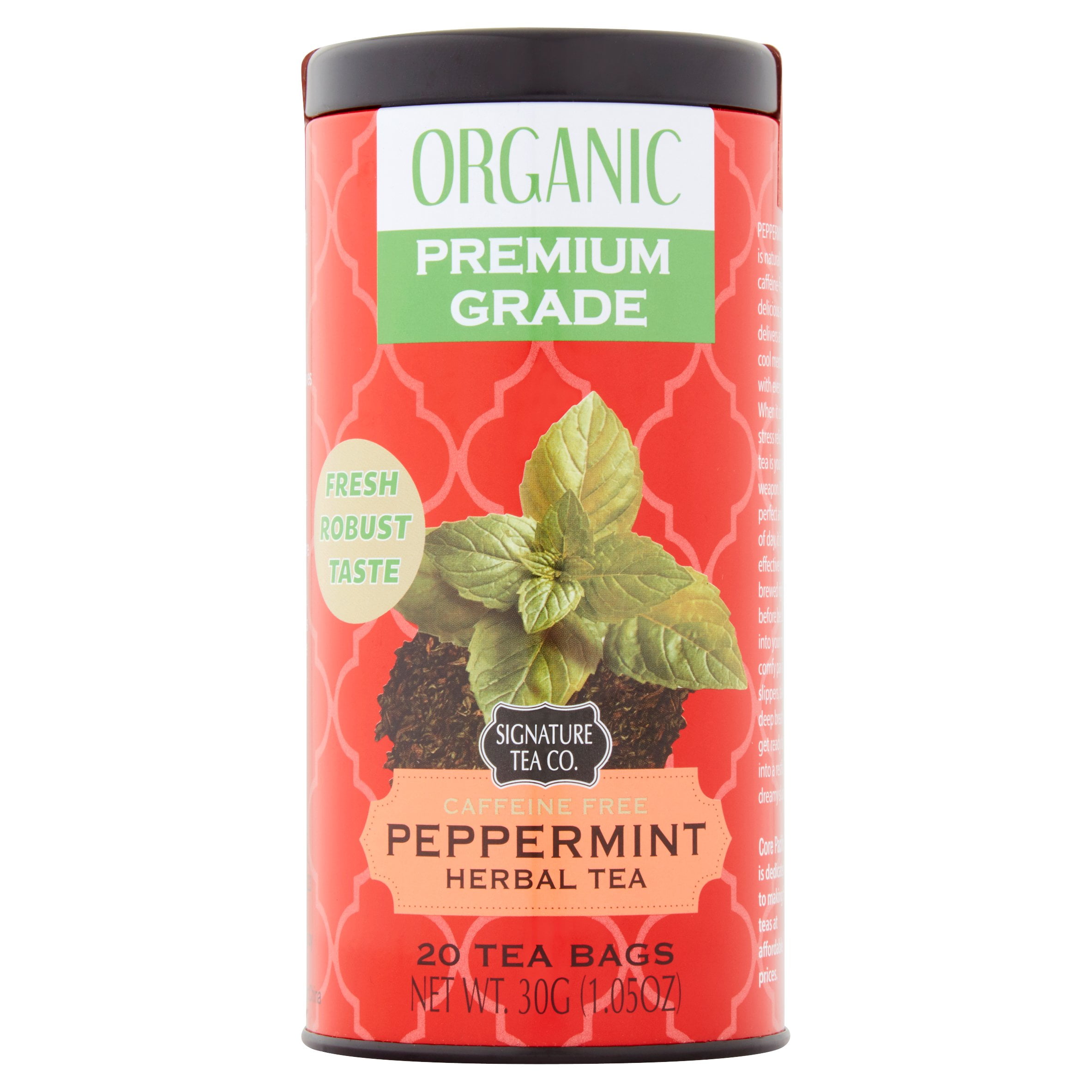 Signature Tea Co. Organic Peppermint Herbal Tea, 20 count, 1.05 oz ...