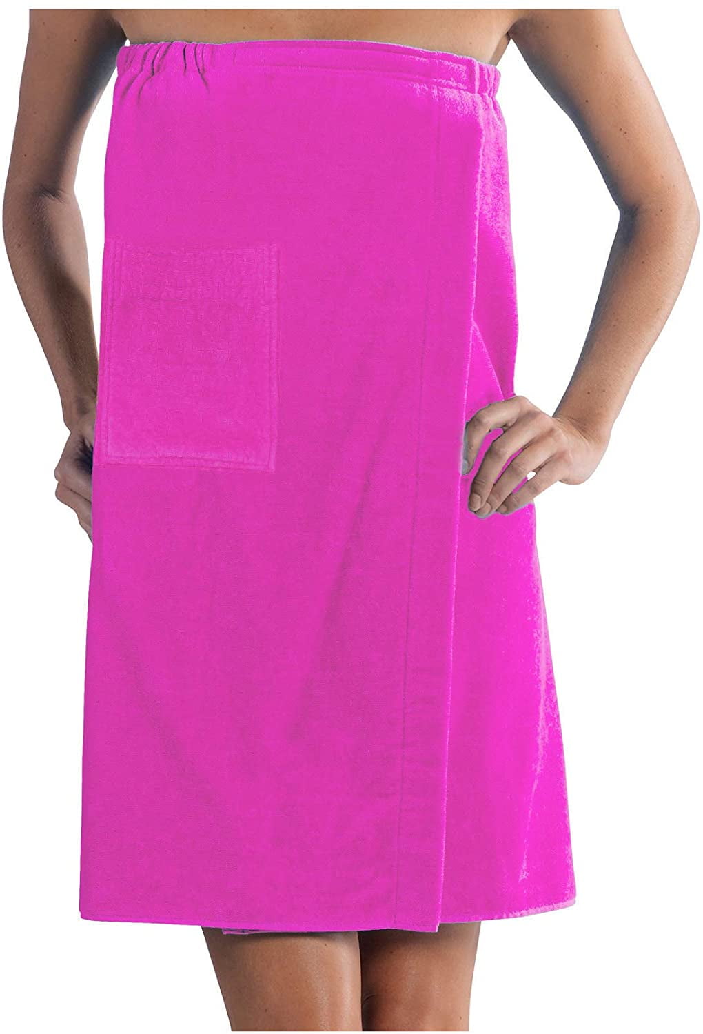 Womens Spa Wrap, Terry Cotton Wraps, Hot Pink, One Size - Walmart.com