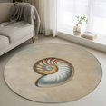 3ft Round Rug Ocean Conch Area Rugs for Living Room Bedroom Washable ...