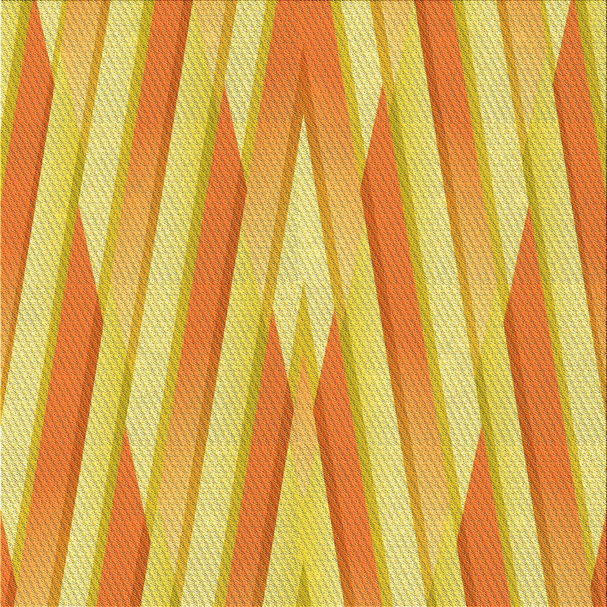 Ahgly Company Indoor Square Patterned Neon Orange Area Rugs, 6' Square ...