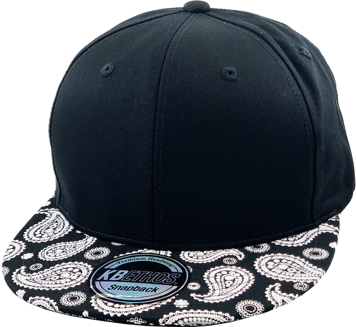 Bandana Print Brim Snapback Hat Baseball Cap - Walmart.com