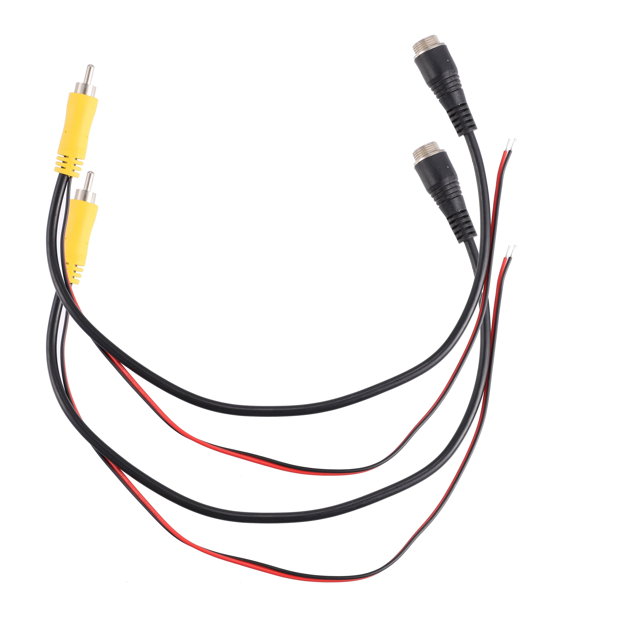 Unique Bargains 2pcs Car Camera Adapter 4 Pin to RCA Adapter M12 4-Pin ...