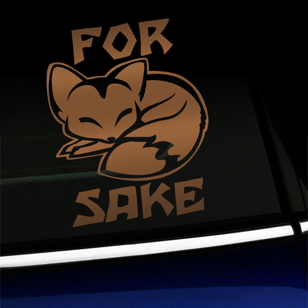 For Fox Sake - Vinyl Decal - Choose Color - [COPPER] - Walmart.com