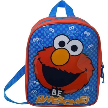Sesame Street Elmo 16" Canvas Large School Backpack With 2 Mesh Pockets ...