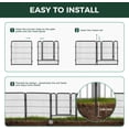 Garden Fence Outdoor for the Yard – 45in(H) x 4.5ft(L) Heavy Duty Metal ...