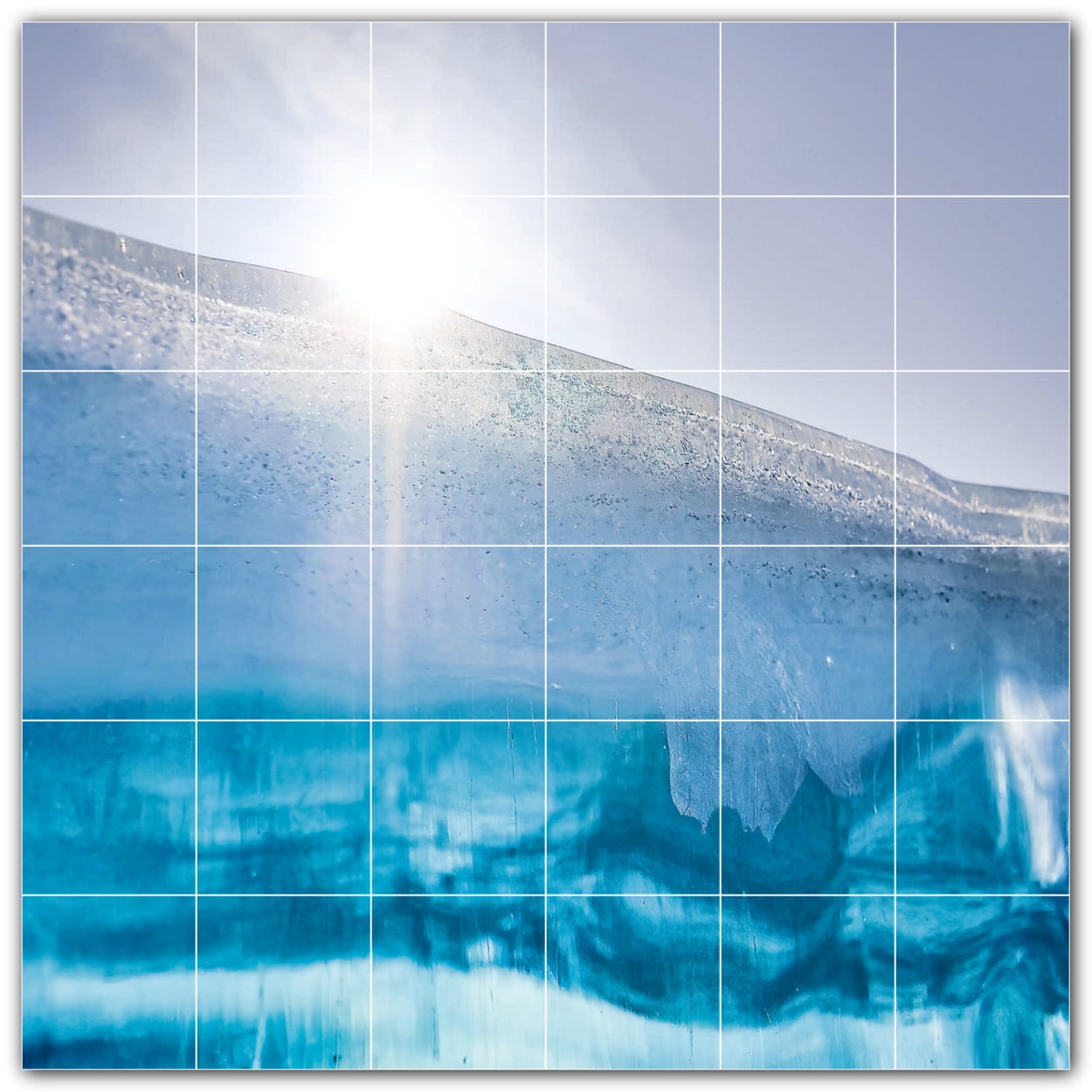Picture-Tiles.com: Glacier Ceramic Tile Wall Mural WAL500737-66M. 36"W ...