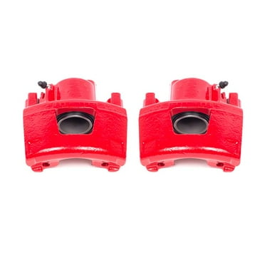 Power Stop Front Pair of Red Powder Coated Calipers S2668 - Walmart.com