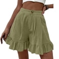 ADSSDQ Womens Linen Bermuda Shorts Baggy Lightweight Casual Soft ...