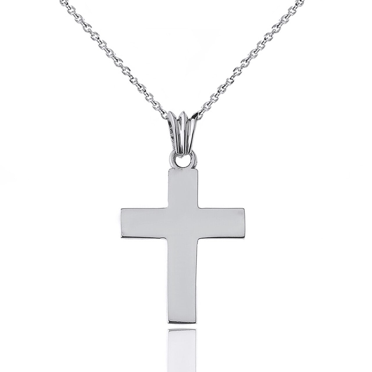 SOLID CROSS IN STERLING SILVER (1.3") : Pendant with 22" chain ...