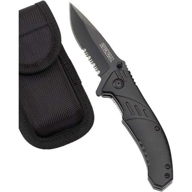3" Stainless Steel Folding Pocket Knife, with Sheath - Walmart.ca