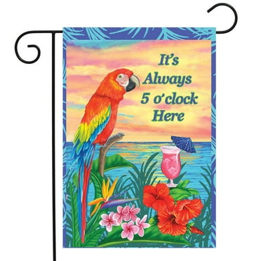 ANLEY [Double Sided] Premium Garden Flag, It's 5 o'Clock Somewhere ...
