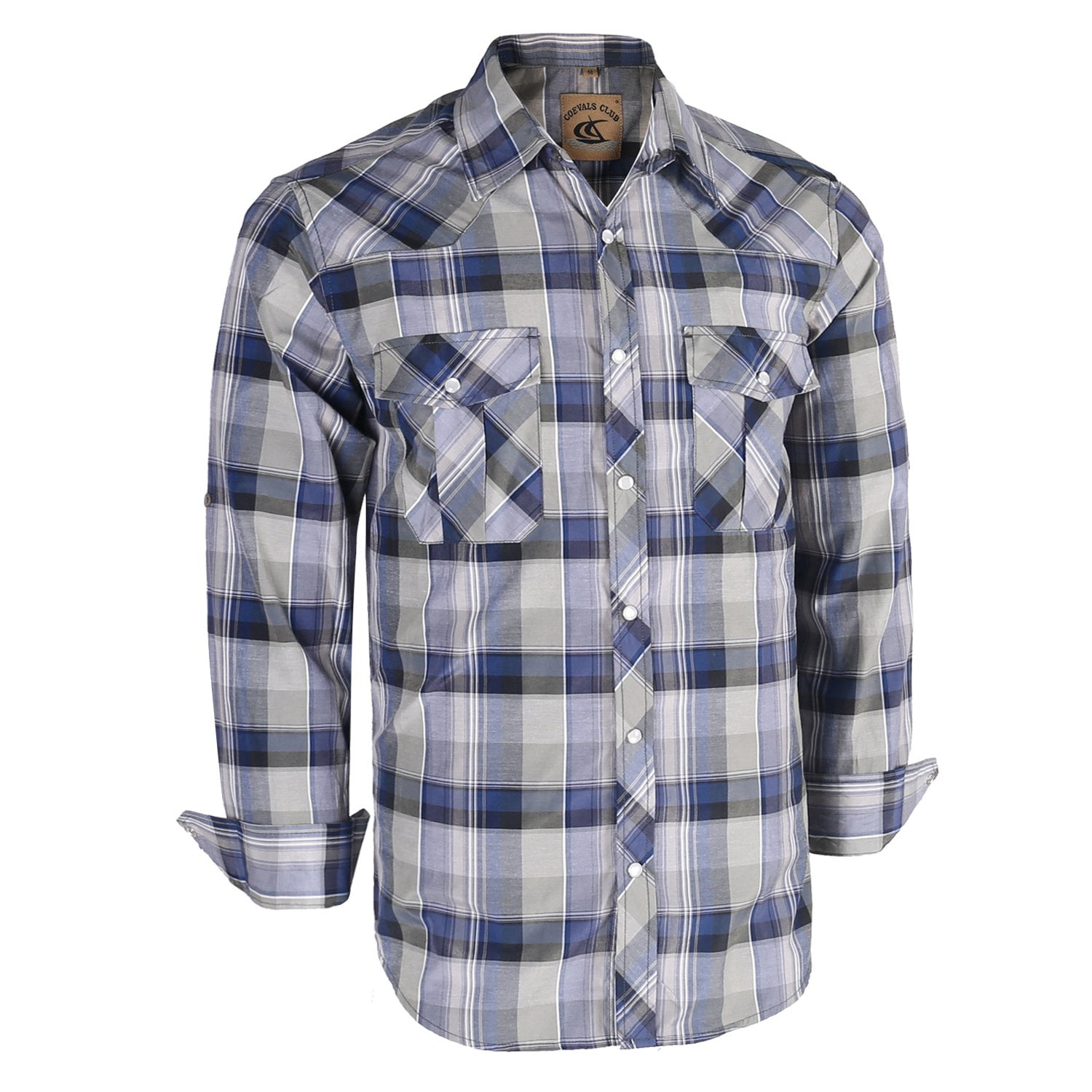 Camisa COEVALS CLUB para hombre, manga larga, estilo western a cuadros ...