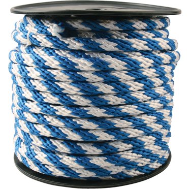 SecureLine Lehigh 3/8 in. D X 50 ft. L Blue/White Solid Braided ...