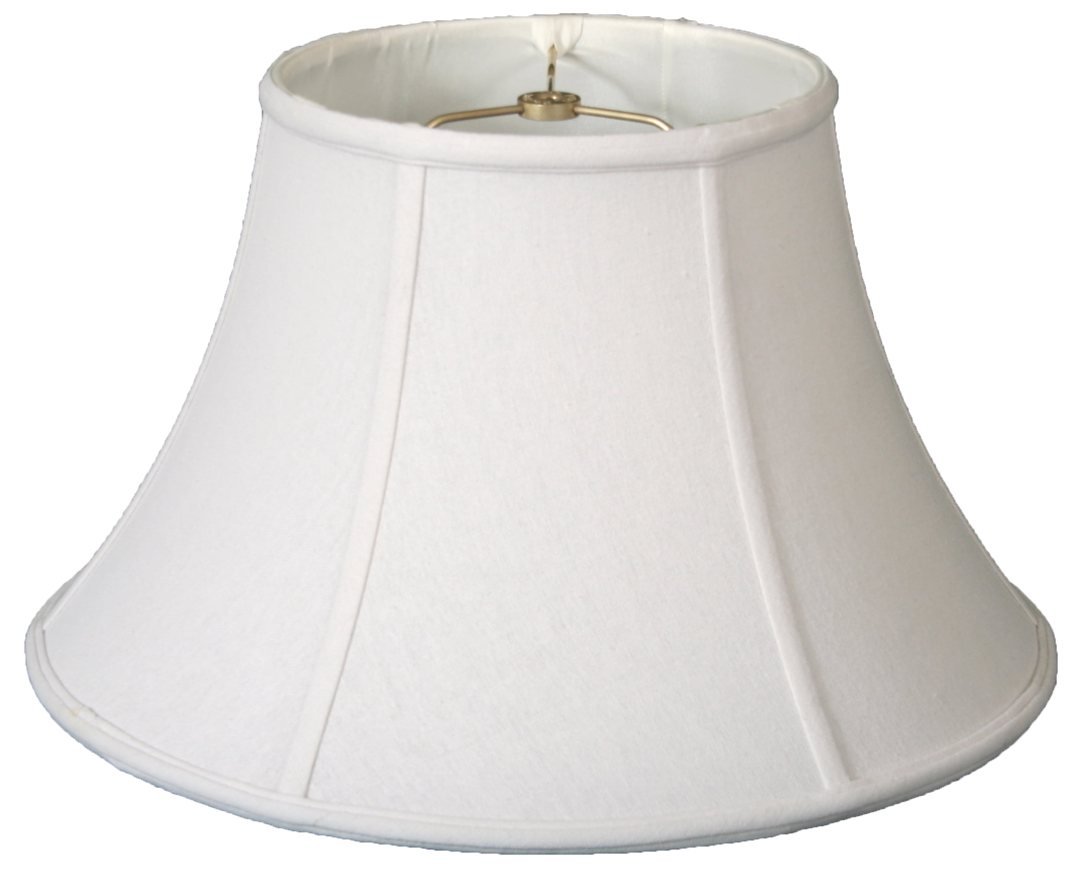 Royal Designs 18" Shallow Bell Lamp Shade Linen White - Walmart.com