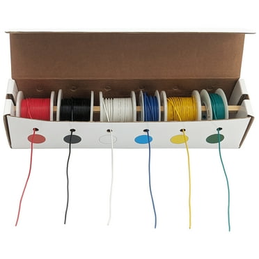 Electronix Express 20 Gauge Solid Copper Hook Up Wire Kit, 6 Colored ...