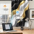 Black and Gold Marble Pattern Blackout Curtains,Triple Weaved Fabric ...
