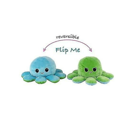 Reversible Octopus Plushie Double-sided Flip Doll Show Mood Toy ...