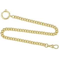 Gotham Gold-Plated Stainless Steel Curb Link Pocket Watch Chain, 14 ...