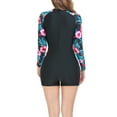 VerPetridure Women Rash Guard Long Sleeve One Piece Swimsuits Zipper ...