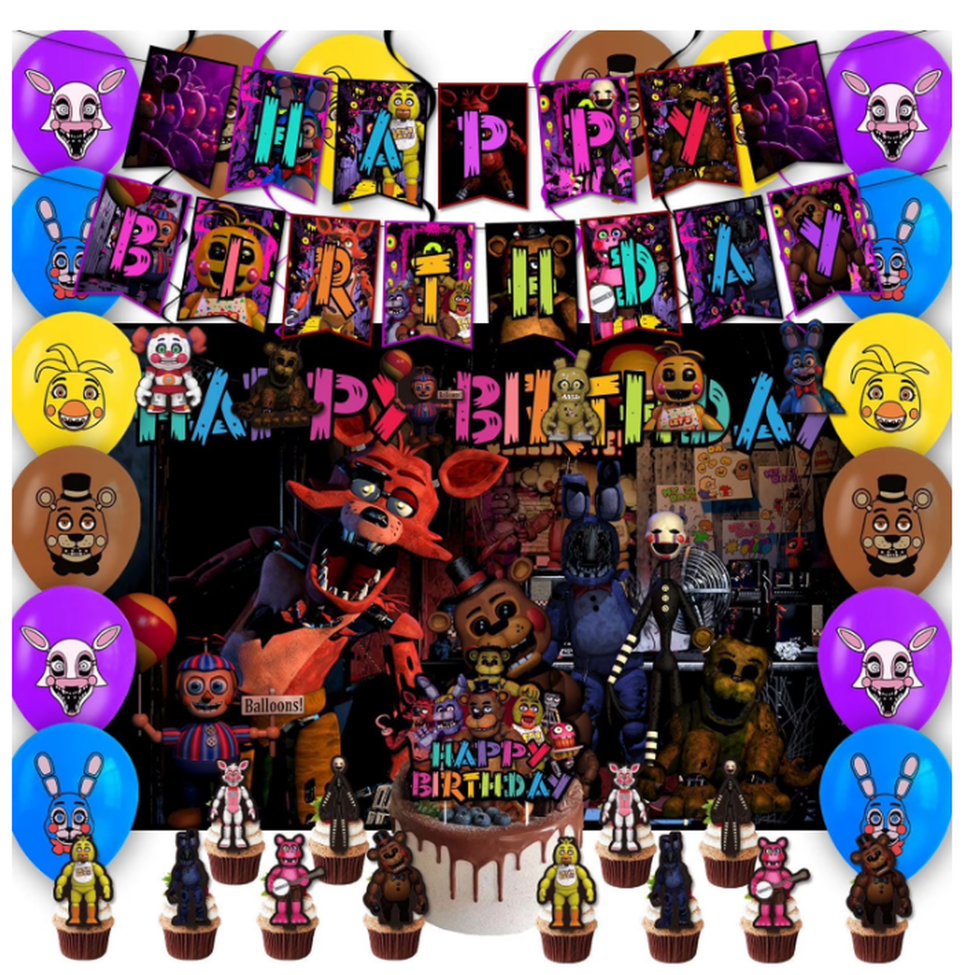 Click here for Matecam X1 Freddys Party Decorations Birthday Ball... prices