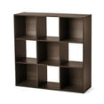 Mainstays 9 Cube Storage Organizer, Espresso - Walmart.com