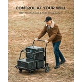 BLUETTI Multipurpose Folding Cart with 360° Wheels, Dolly Trolley ...