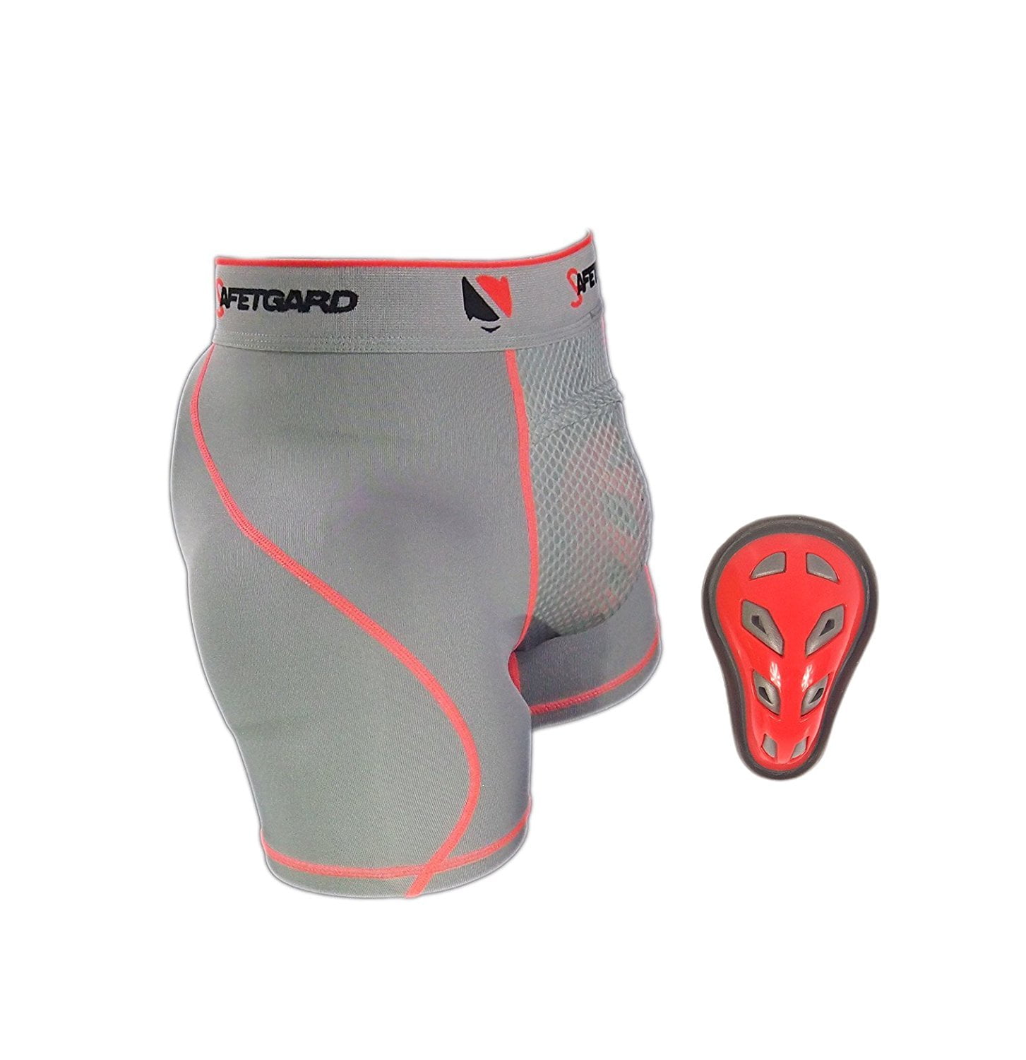 SafeTGard Ultra Series Boys Compression Boxer with Cage Cup in Neon ...