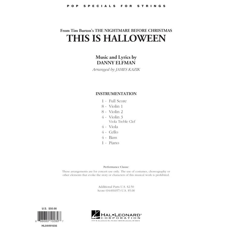 This Is Halloween Nightmare Before Christmas Lyrics