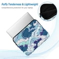 Blue Sea Waves Quilted Laptop Protective Cases Computer Sleeves Tablet ...