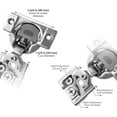 Berta 1/2" 105 Degree Soft Close Face Frame Cabinet Hinges, Nickel ...